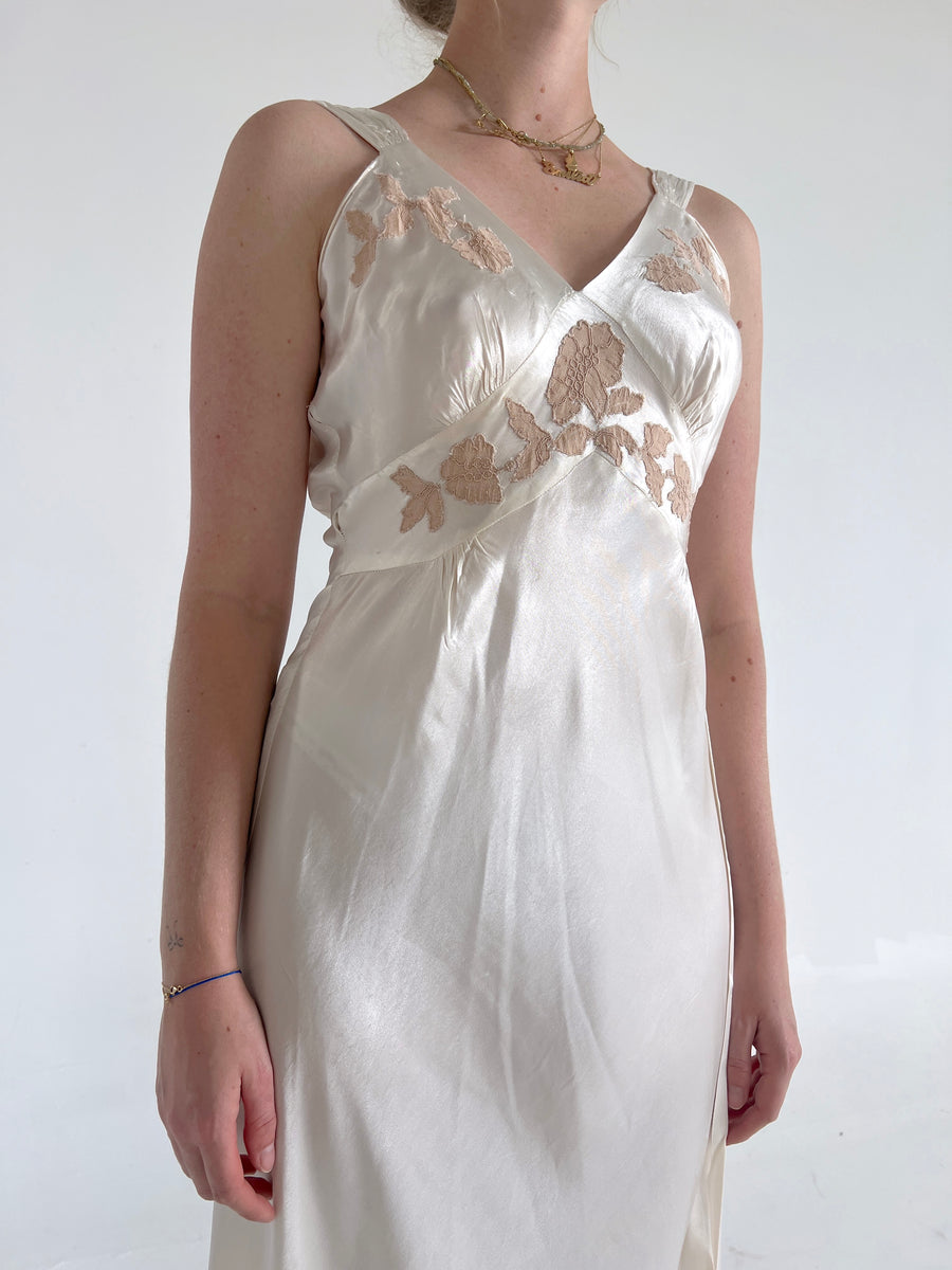 1940's White Satin Slip – Eveliina Vintage