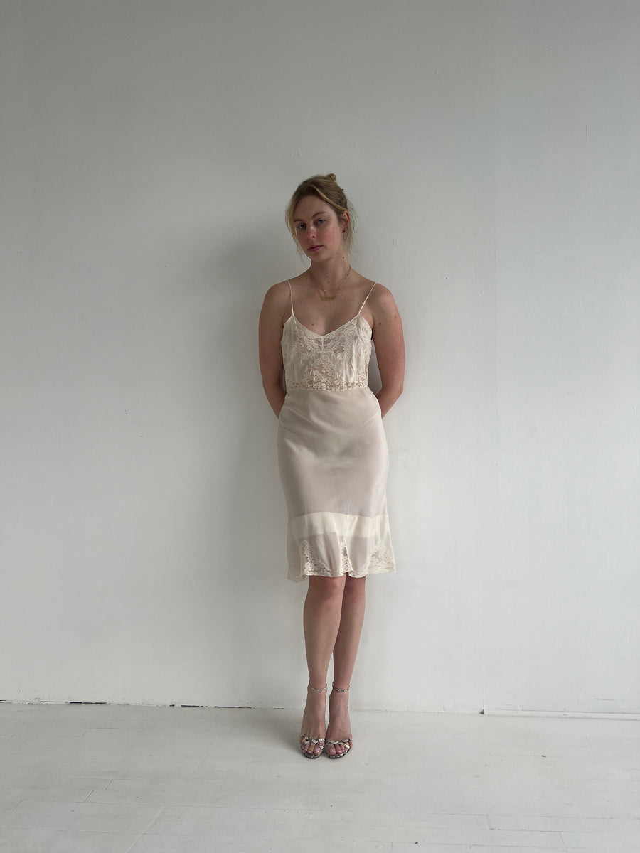 1930's White Silk Slip – Eveliina Vintage
