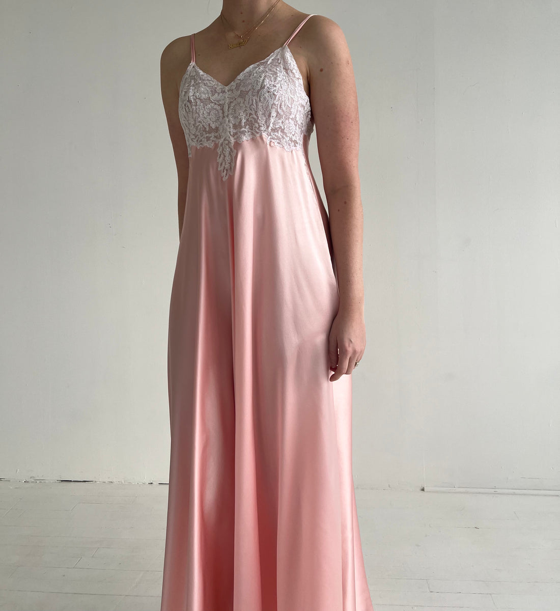 1960's Pink Slip with White Lace – Eveliina Vintage